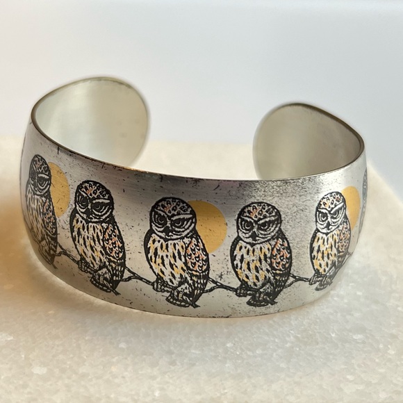 Reed & Barton | Jewelry | Reed Barton Damascene Owl Cuff Bracelet ...